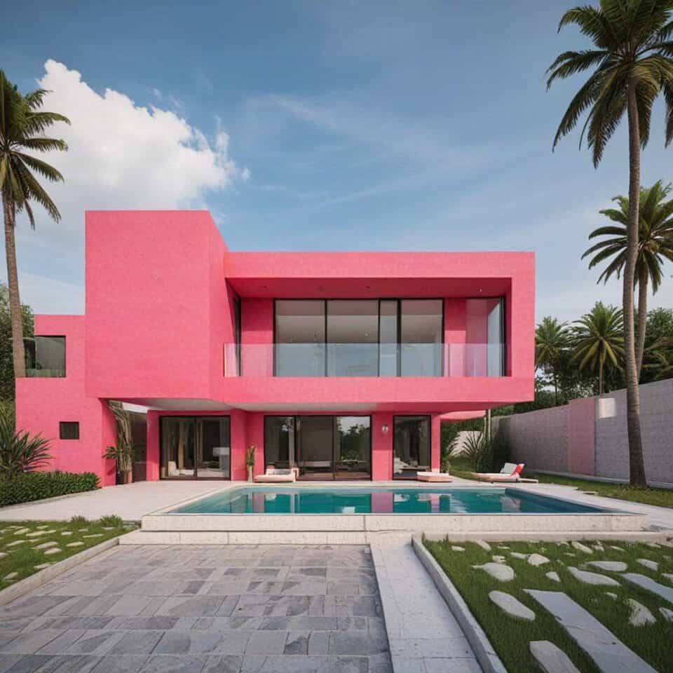 20 Ideas For Pink Houses – Pretty In Pink – DecoFond