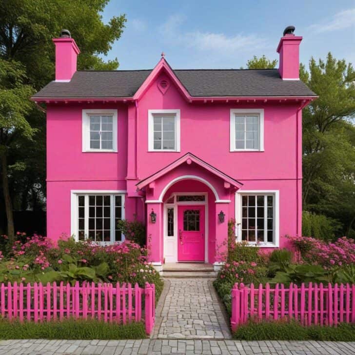 20 Ideas For Pink Houses – Pretty In Pink – DecoFond