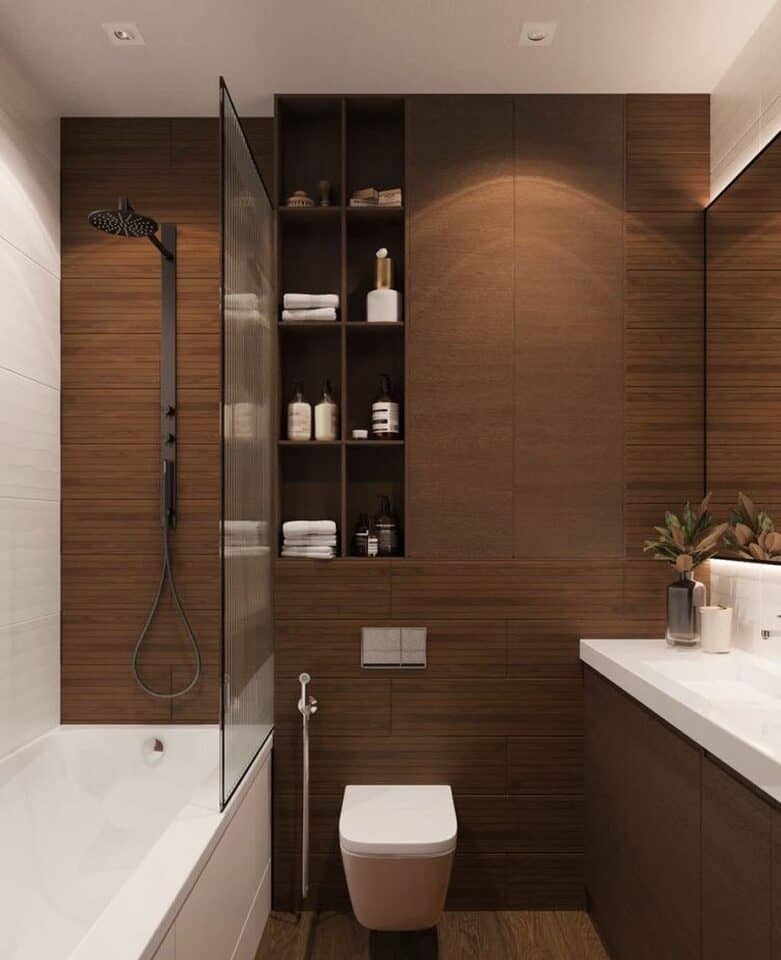 Tired of Cold, Sterile Bathrooms? How Brown Can Add Warmth and Style to ...