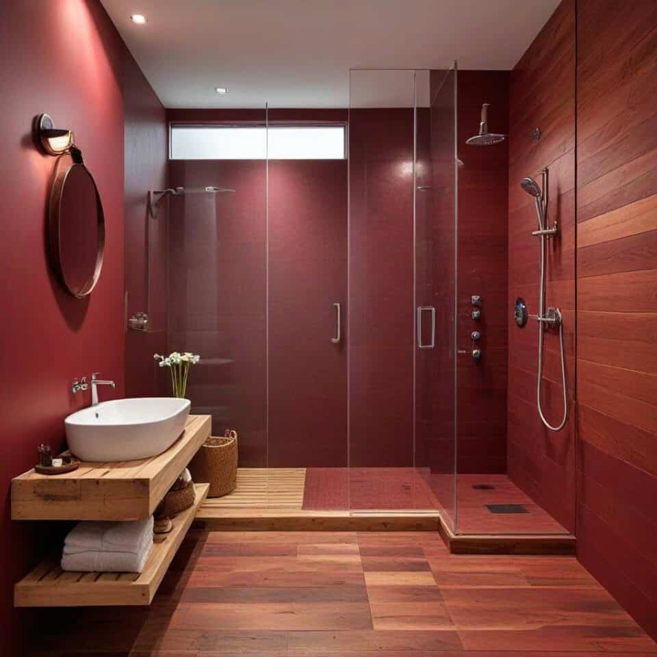 20 Bold Red Bathrooms That Will Make You Fall in Love with Your Space ...