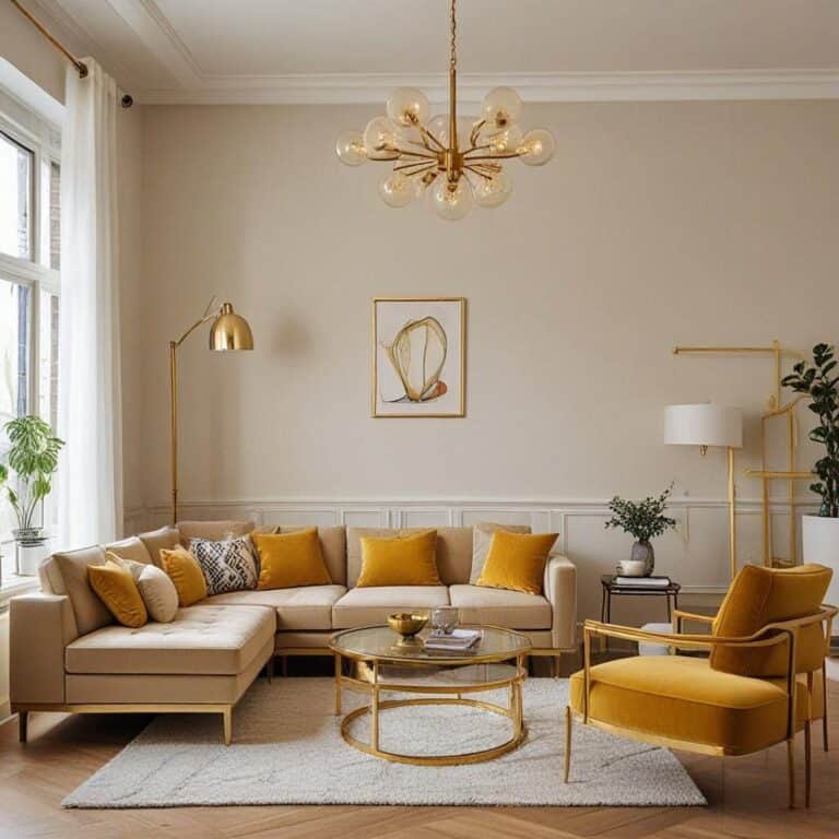 20 White And Gold Living Rooms – Glowing Luxury – DecoFond