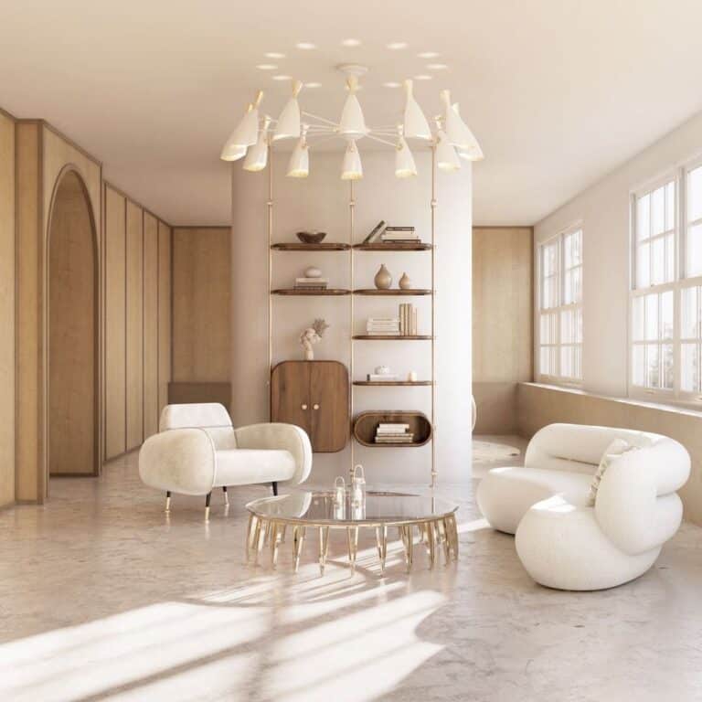 20 White And Gold Living Rooms – Glowing Luxury – DecoFond