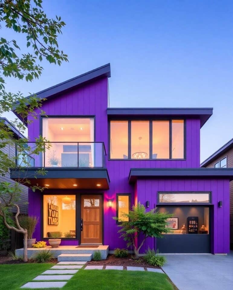 Beautiful Purple Perspective: 10 Purple Houses With a Magical Vibe ...