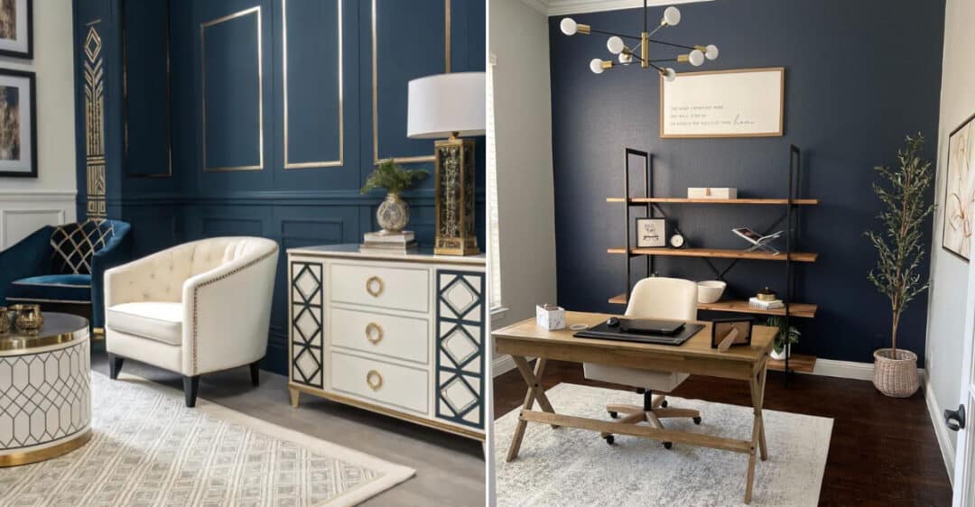 Dark Meets Dramatic: 10 Navy Blue Accent Wall Inspirations – DecoFond