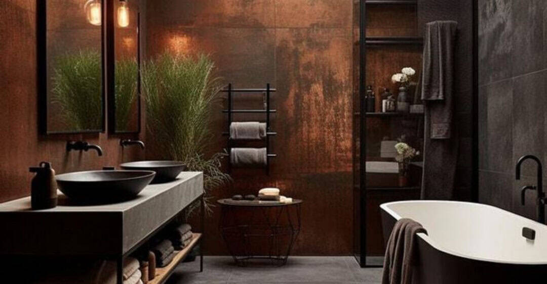 10 Dreamy Rust-Colored Bathroom Ideas That Will Turn It Into a Boho ...
